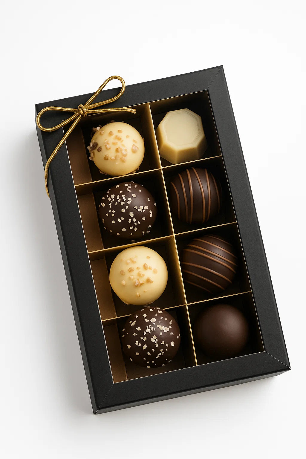 Black and Gold Deluxe Chocolate Boxes x 5 – Denise G's Boxes & Bows